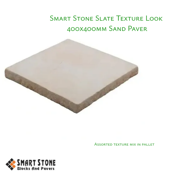Smart Stone Slate Texture Look Sand Paver 400 – Smart Stone Blocks ...