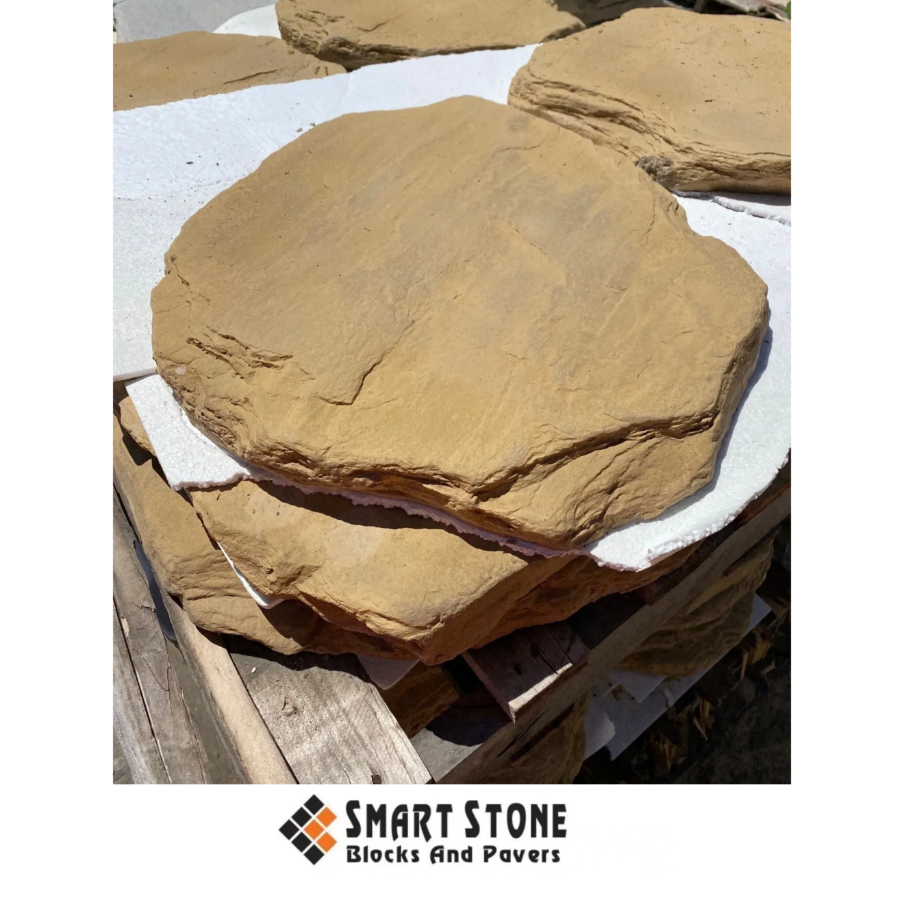 Smart Stone Garden Stepper - Sandstone Colour - Smart Stone Blocks ...