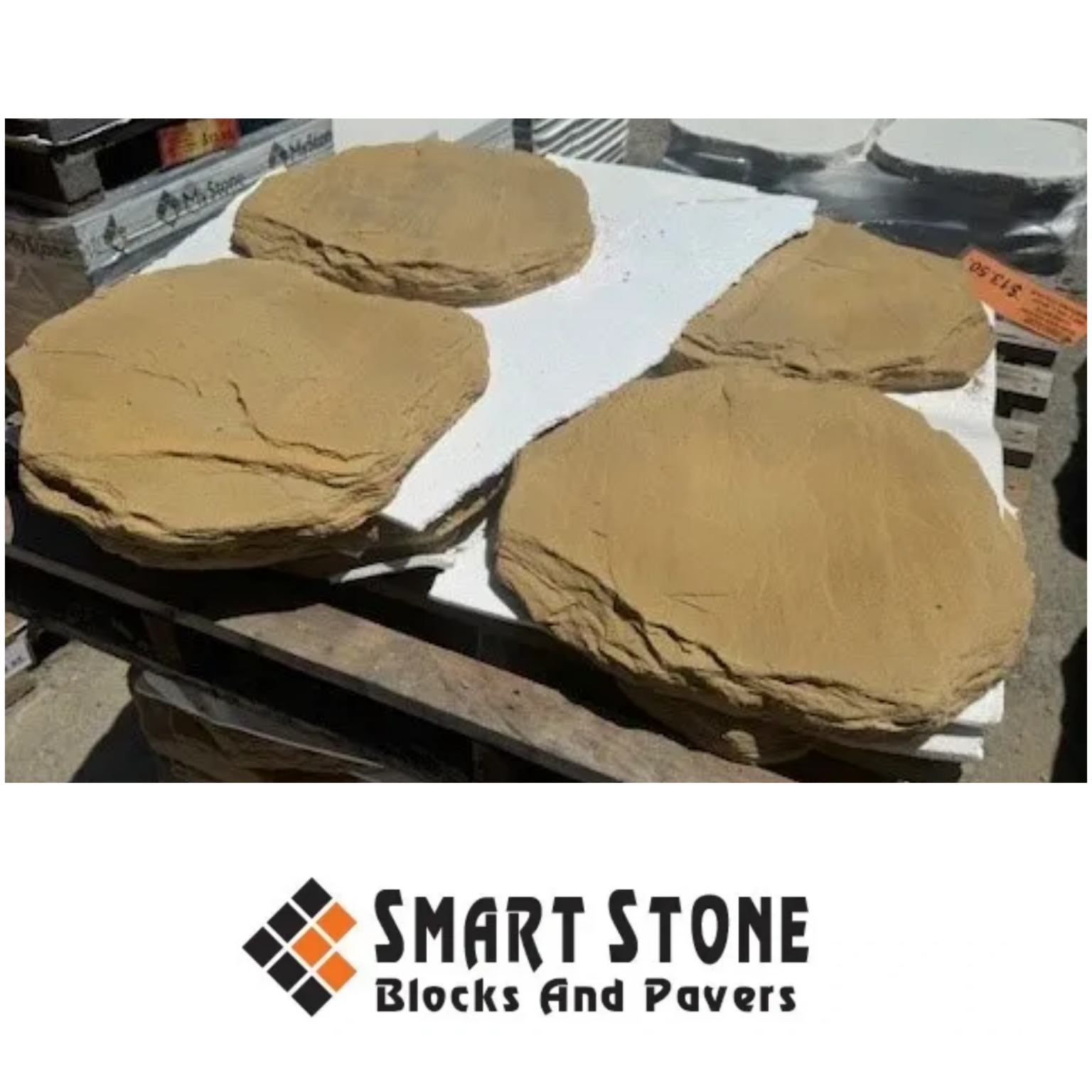 Smart Stone Garden Stepper – Sandstone Colour – Smart Stone Blocks ...