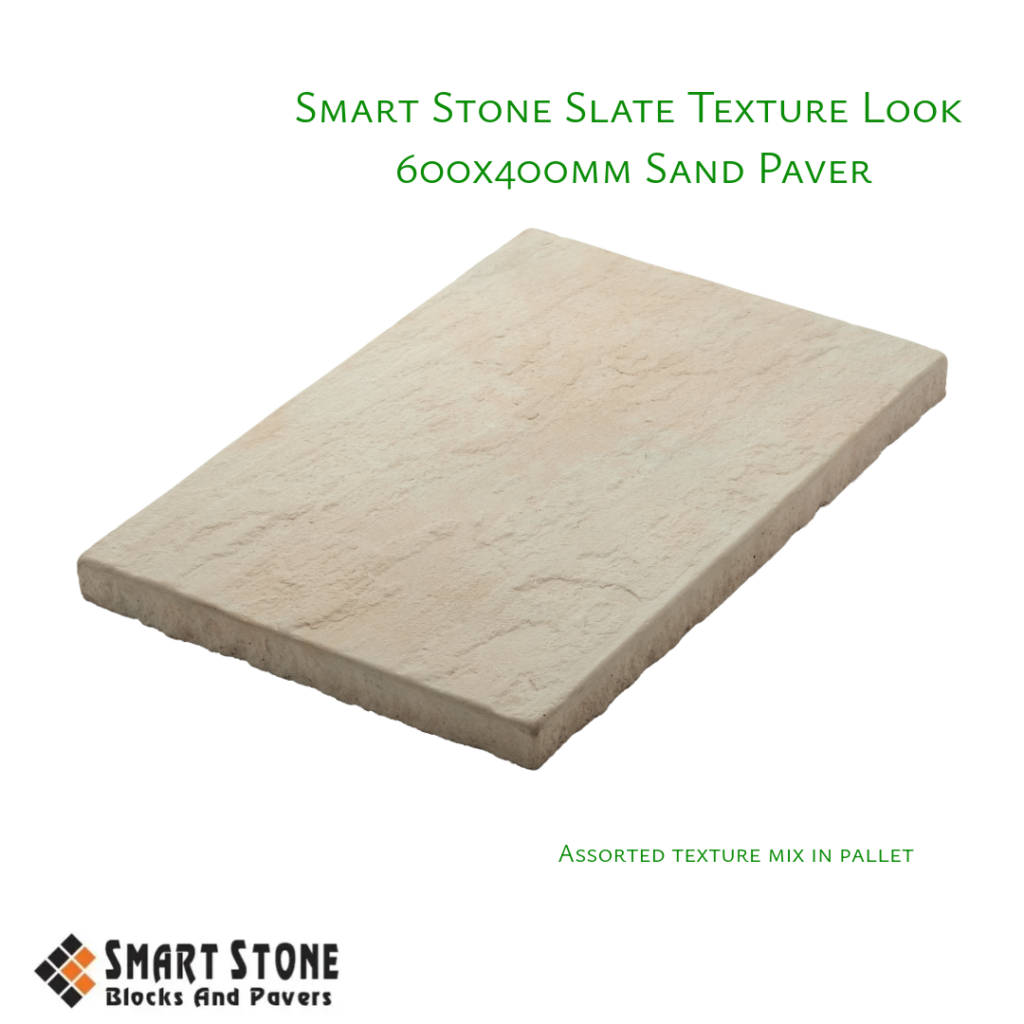 Smart Stone Slate Texture Look Sand Paver 600×400 – Smart Stone Blocks ...